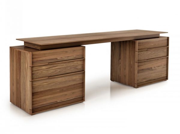 SWAN Desk 03 by HUPPE | Wooden Top - MIG Furniture