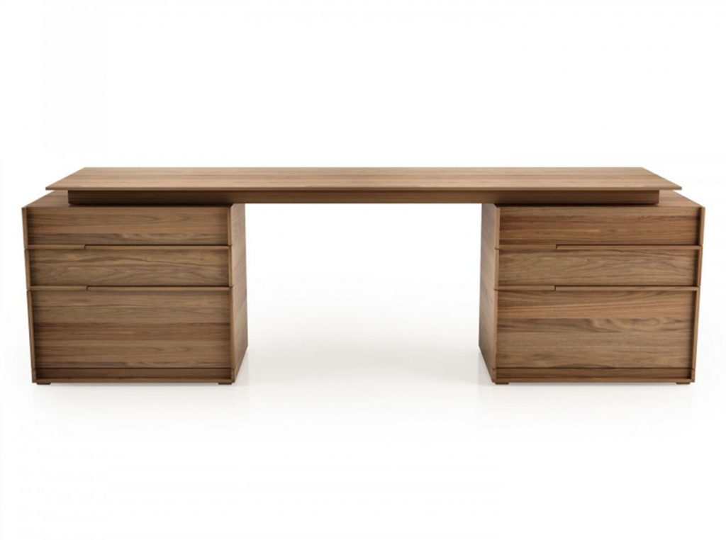 SWAN Desk 03 by HUPPE | Wooden Top - MIG Furniture