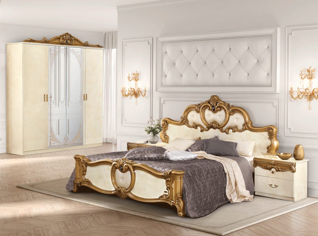 Barocco Gold Platform Bed by Camelgroup Italy - MIG Furniture
