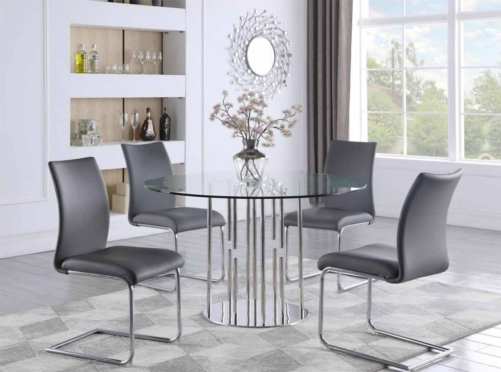 Floating Glass Dining Table 1158 by Chintaly - MIG Furniture