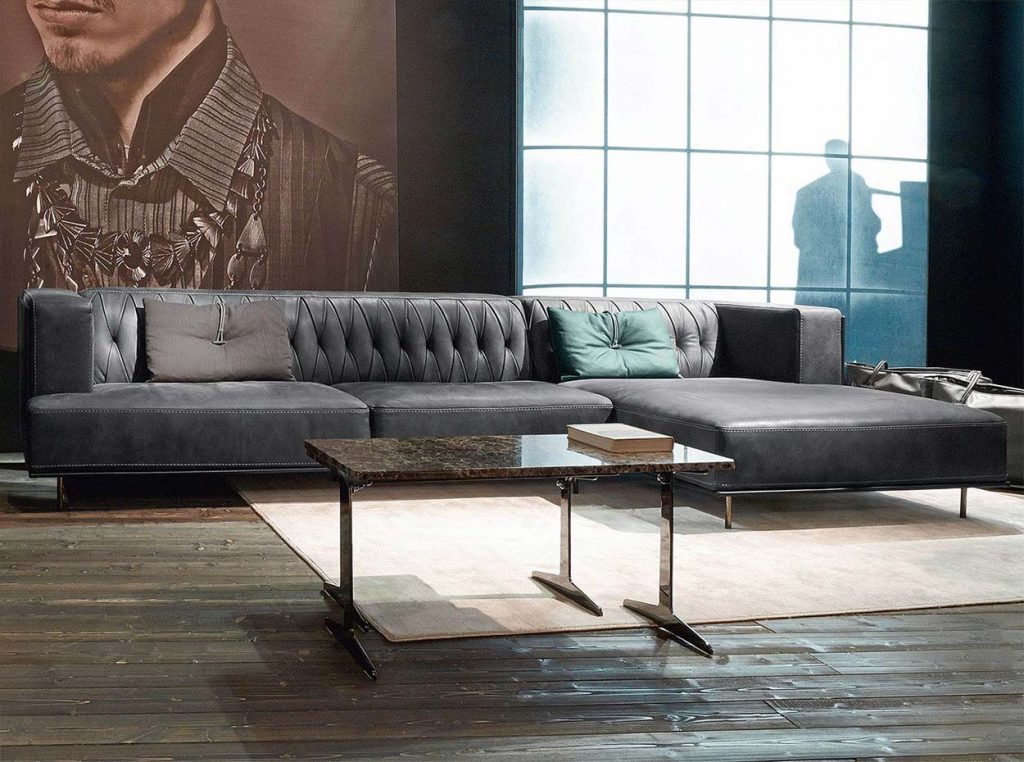 McQueen Sectional Sofa by Gamma Arredamenti | Chaise - MIG Furniture