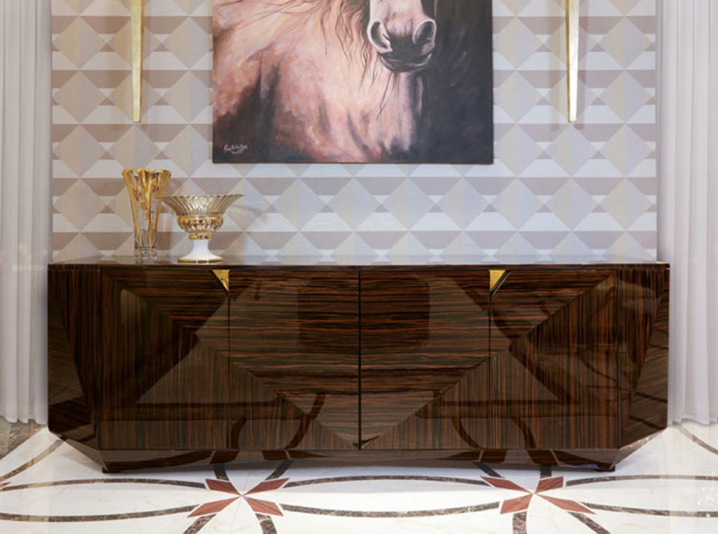 Prisma Ebony Makassar Italian Sideboard Buffet by Formenti - MIG Furniture