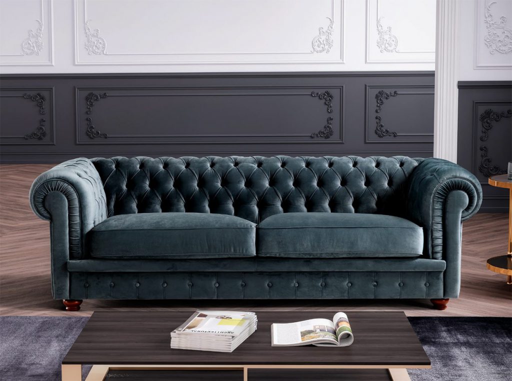 Hermes Italian Tufted Sofa by Franco Ferri - MIG Furniture