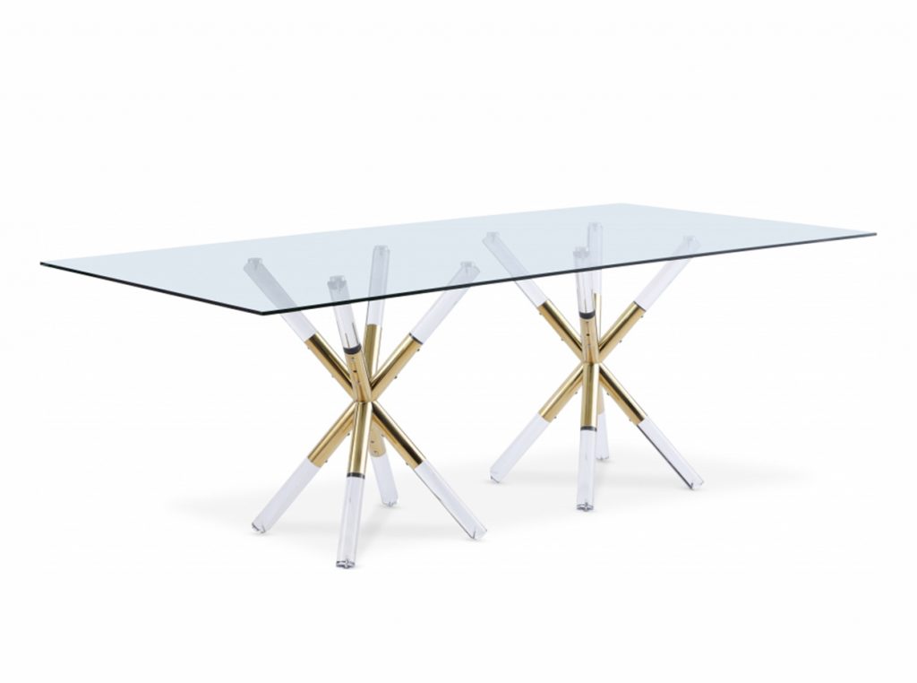 Mercury Gold Dining Table by Meridian - MIG Furniture